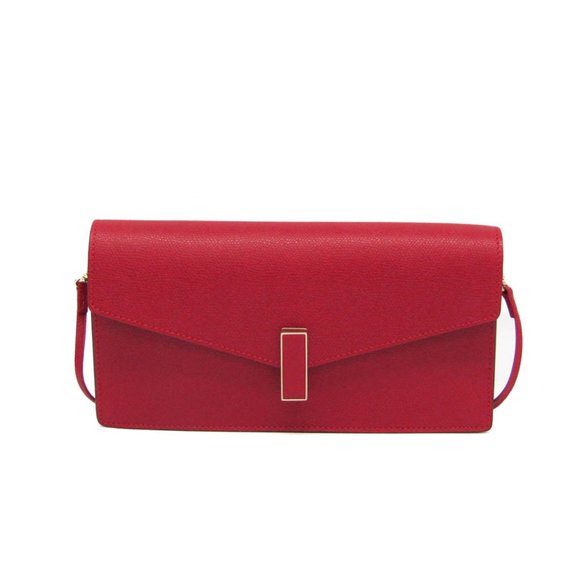 Valextra | Bags | Valextra Iside Leather Shoulder Bag In Red Color ...